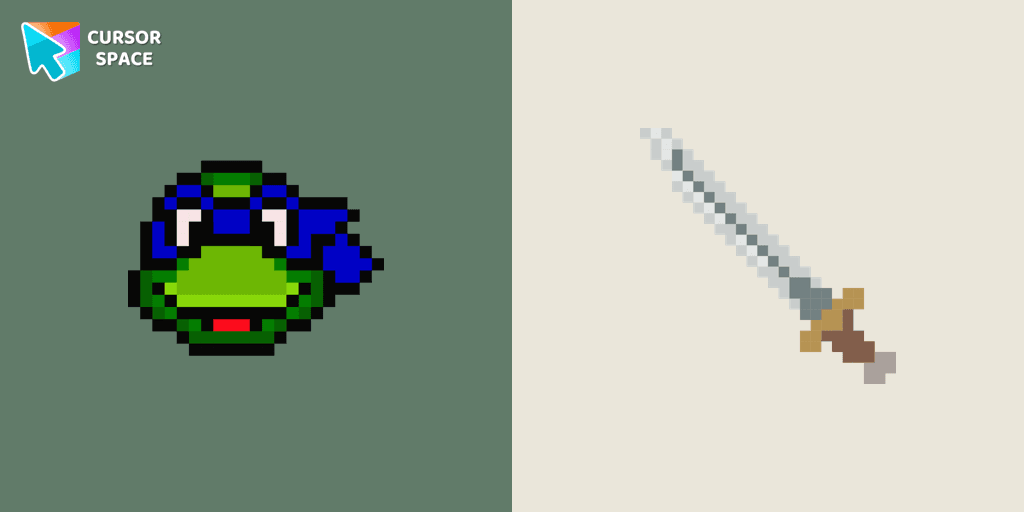 Custom Cursor Leonardo Ninja Turtles Pixel Theme - Cursor Pack | Cursor ...